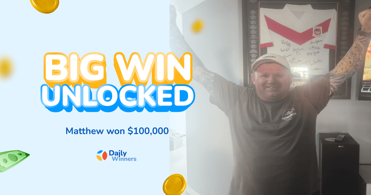 Matthew wins $100K in the Great Easter Giveaway - Daily Winners | Oz ...